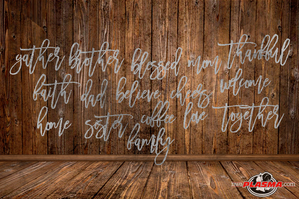 CUT READY, Cursive Words, SVG, DXF – Arkansas Metal Art