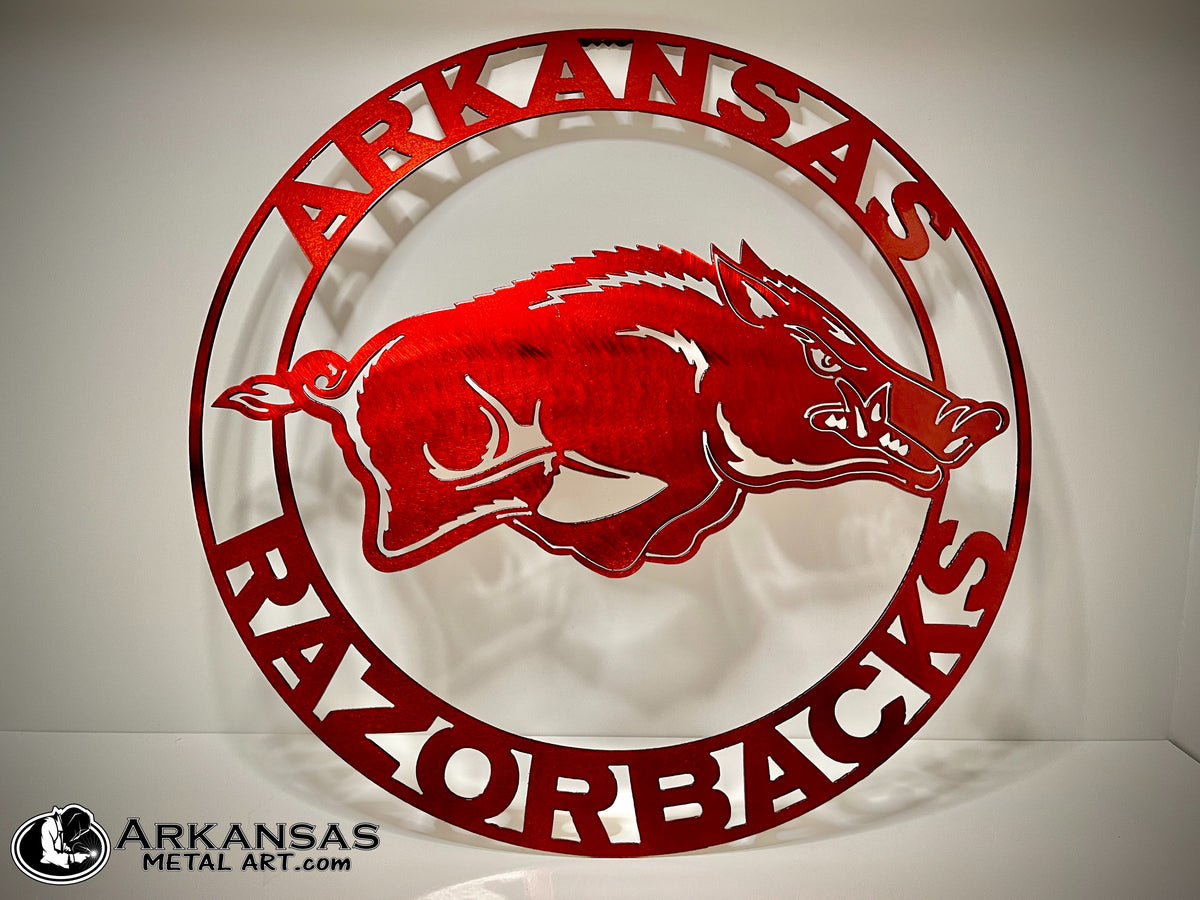 Arkansas Razorback Circle – Arkansas Metal Art
